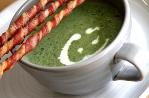 Asparagus Spinach and Spring Onion Bisque, with Cortiina-Inspired Bacon ...